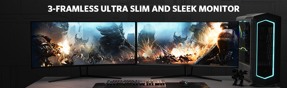 Fiodio V3L6W 35" Ultra Wide 21:9 3440×1440P QHD Curved Gaming Monitor ...