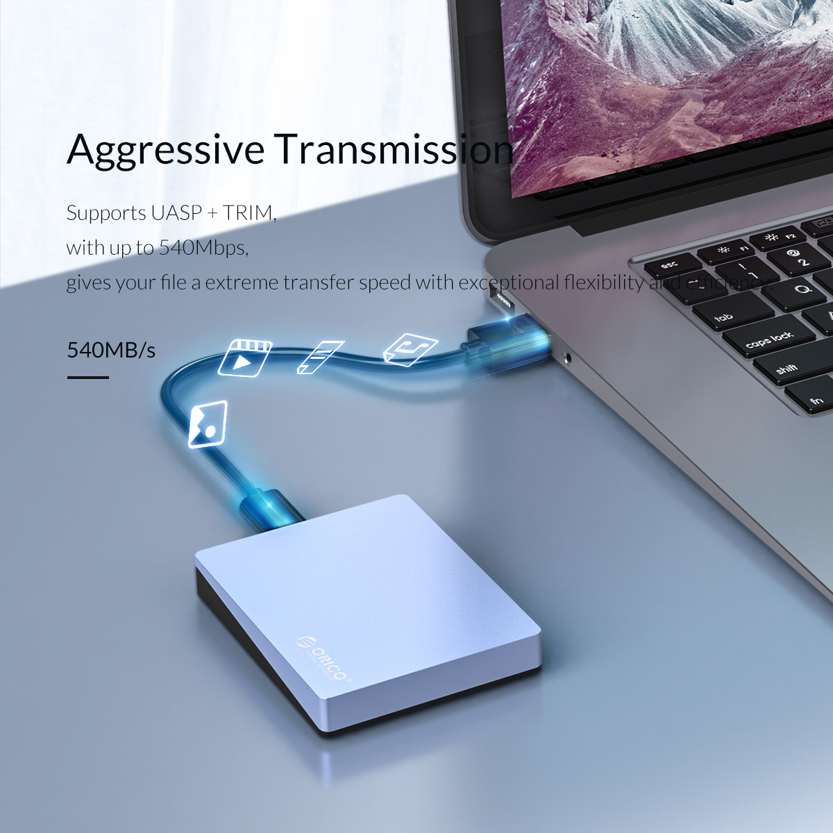 ORICO 240GB Portable SATA SSD External Solid State Drive with 3D NAND ...