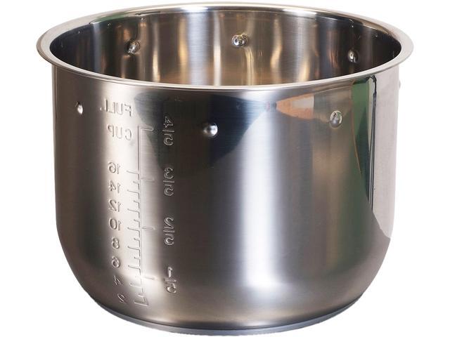 Elite 8-Quart Pressure Cooker Inner Pot with 3-Ply Encapsulated Base ...