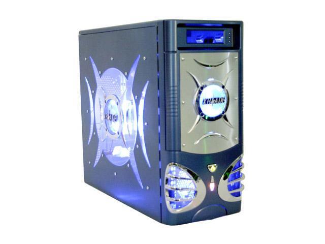 ATOP XBlade AT859A-BL Blue/Silver Steel ATX Mid Tower Computer Case ...