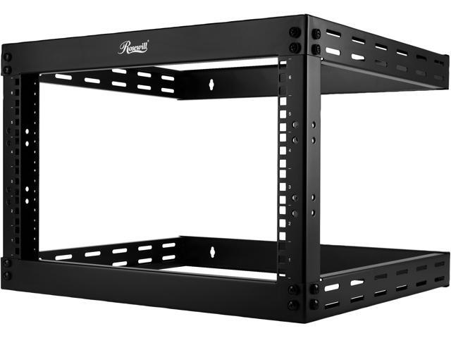 Rosewill 6U Wall Mount Open Frame 2-Post Server Equipment Rack, 17 ...