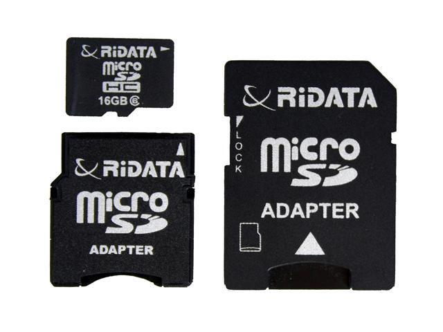 RiDATA Lightning Series 16GB Micro SDHC (MicroSD) Flash Card w/2 ...