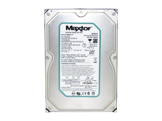 Maxtor DiamondMax 21 STM3250820AS 250GB 7200 RPM 8MB Cache SATA 3.0Gb/s ...