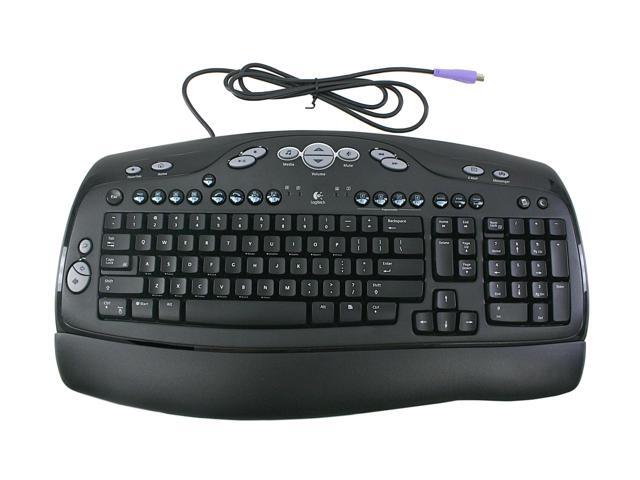 Logitech Media Keyboard 967415-0403 Black 86 Normal Keys 34 Function ...