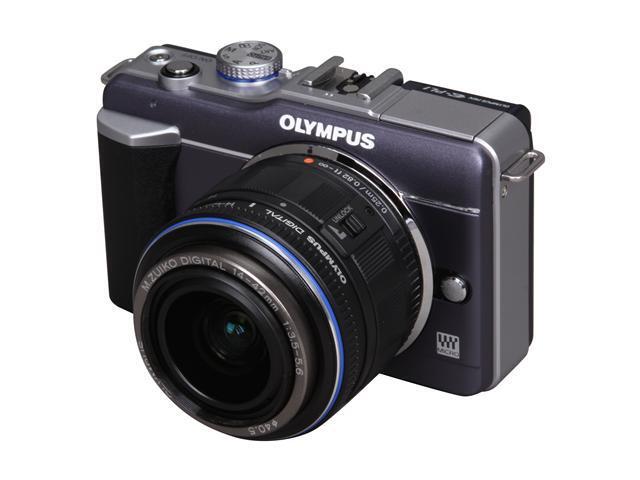 OLYMPUS PEN E-PL1 Blue 12.3 MP 2.7" 230K HyperCrystal AR Coating LCD ...