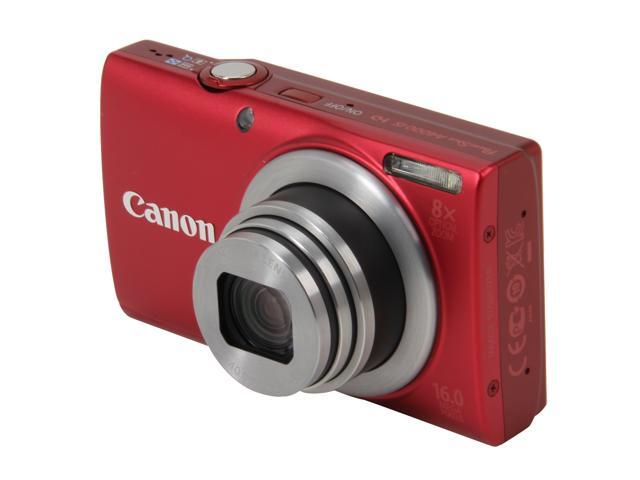 Canon PowerShot A4000 IS Red 16.0 MP 8X Optical Zoom 28mm Wide Angle ...