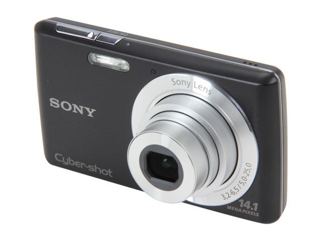 SONY Cyber-shot DSC-W620/B Black 14.1 MP 5X Optical Zoom Digital Camera ...