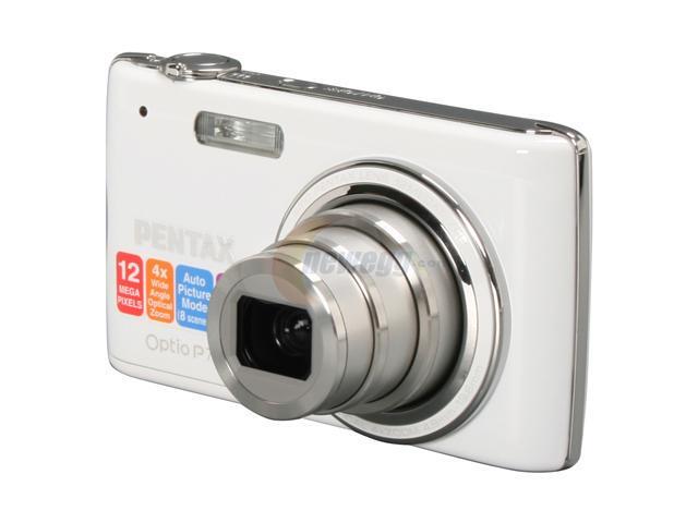 PENTAX Optio P70 White 12 MP 4X Optical Zoom 27.5mm Wide Angle Digital ...
