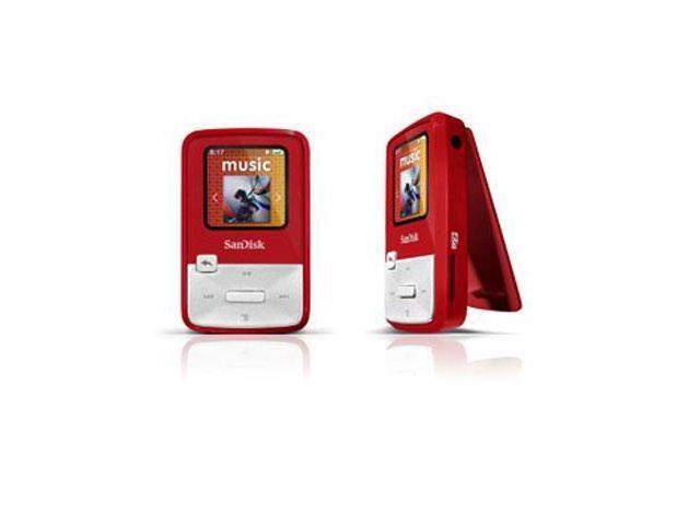 SanDisk Sansa Clip Zip 1.1" Red 4GB MP3 Player SDMX22-004G-A57R ...