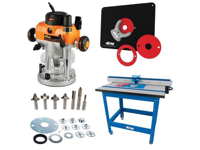 Kreg Router Table w/ TRA001 Triton Router,Insert Plate,Template Guide ...