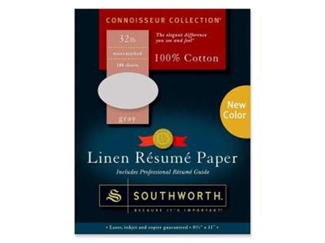 Southworth Company SOURD18GCFLN Resume Paper- Linen- 32 lb- 8-.50in ...