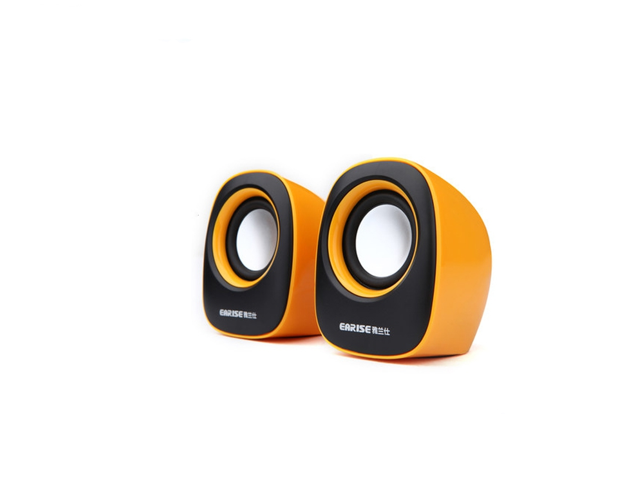 Earise AL-101 3.5mm Mini Computer Speakers, Powered by USB (Yellow ...
