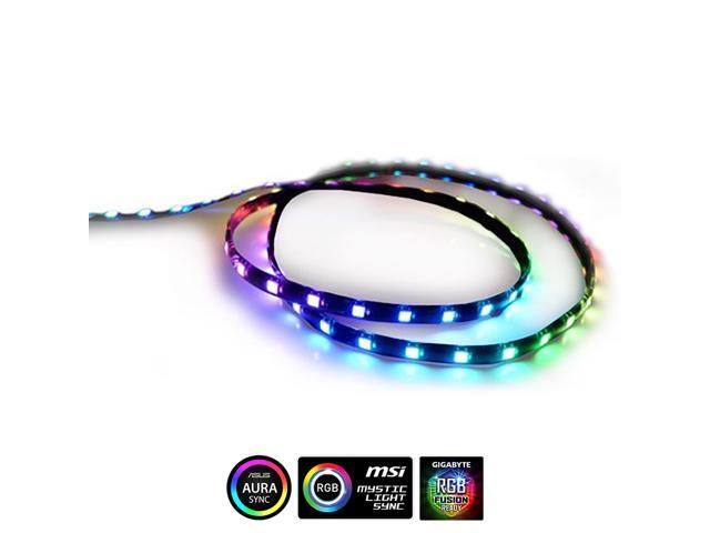 Extended Computer Magnetic 5V 3 Pin LED Strip - 2PCS RGB LED Strip ...