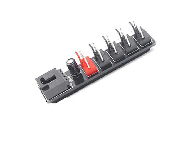 5 Port 1X5 PWM 4-pin Fan Hub Splitter Adapter w/ Solid Capacitors ...