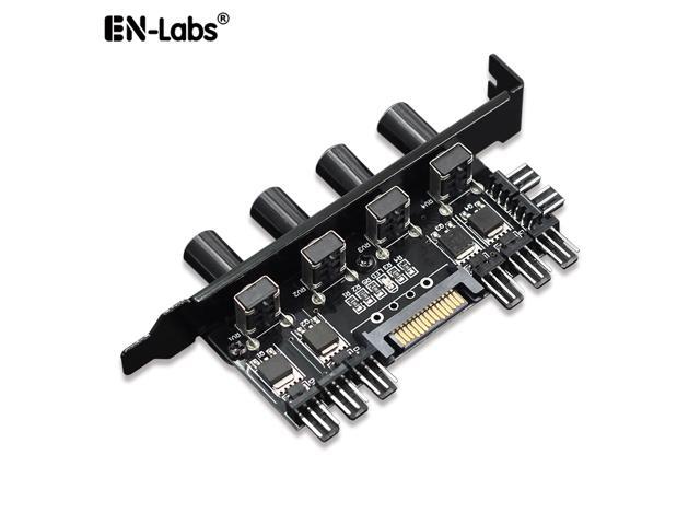 Enlabs PCIFANCO8SPR 8 Channel 3-pin Fan speed Controller w/ OFF Switch ...