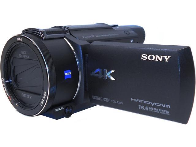 Refurbished: Sony Handycam FDR-AX53/B 4K Ultra HD Digital Camcorder - 8 ...