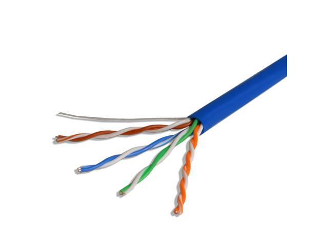 Cat5e UTP 1000ft Bulk Ethernet Network Cable 24AWG 350Mhz Plenum Blue ...