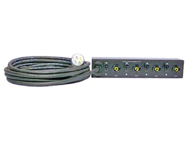 APC Rack Mount PDU, Basic 120V-208V/30A PDU, (4) Outlets, 2U Horizontal ...