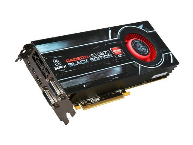 XFX Black Radeon HD 6870 DirectX 11 HD-687A-ZNBC Video Card with ...