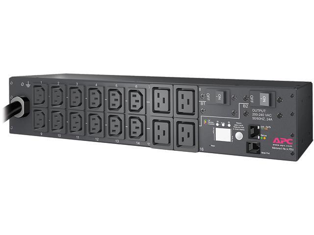 APC Rack PDU, Metered, 2U, 30A, 208V, 12 x C13s & 4 x C19 - Newegg.com