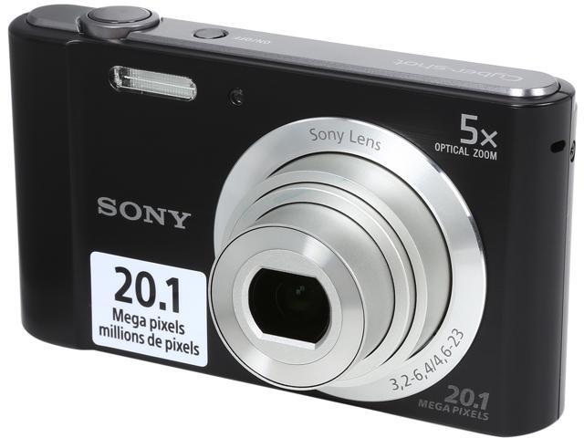 SONY Cyber-shot W800 Black 20.1 MP Digital Camera - Newegg.com