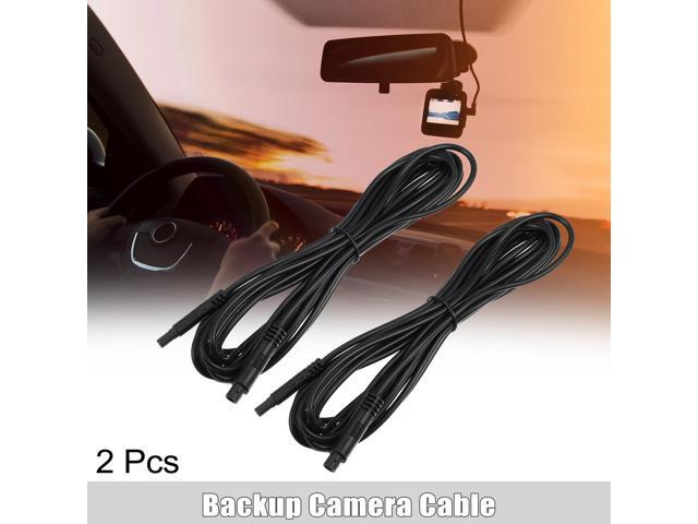 NeweggBusiness 2 Pcs 4 Pin 13.12ft 400cm Backup Camera Extension Cable Dash Camera Cord Wires Car Rear View Camera