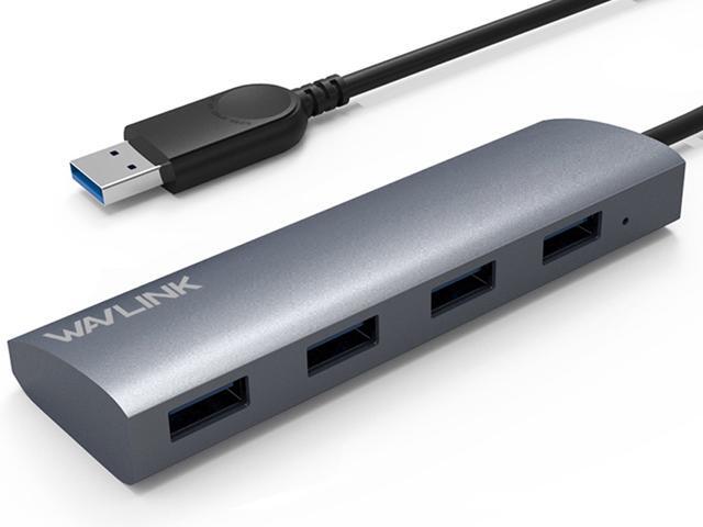 UPC 430026000201 - Wavlink 4-Port Aluminum USB 3.0 Hub 9.5" Built in ...