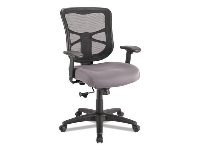 NeweggBusiness Alera Elusion Series Mesh Mid Back Swivel Tilt Chair Supports Up to 275 lb 17.9 to 21.8 Seat Height Gray Seat ALEEL42BME40B
