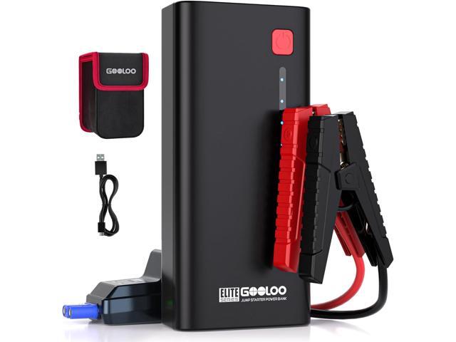 NeweggBusiness GOOLOO Jump Starter GE1200 2000A Peak Portable Jump Starter Battery Pack for Up to 8.0L Gas or 6.0L Diesel Engine with USB Quick Charge and LED Light SuperSafe 12V Lithium