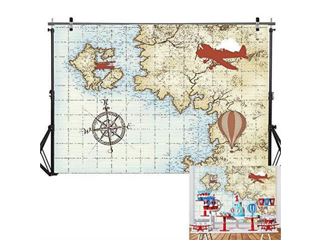 5ft x 7ft Vinyl Photography Backdrop Aged Atlas Vintage Map Photographs ...