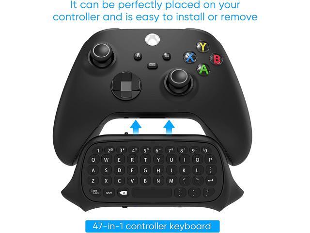 NeweggBusiness Controller Keyboard for Xbox Series X Series S One S Controller MENEEA Mini Game Chatpad Keypad with Audio 3.5mm Headset Jack 2.4Ghz Receiver Accessories for for Xbox Series X S Game Co...