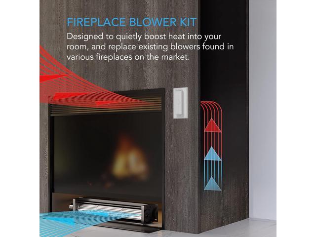 Quiet Fan AC Infinity AIRBLAZE T14, Universal Fireplace Blower Fan Kit ...