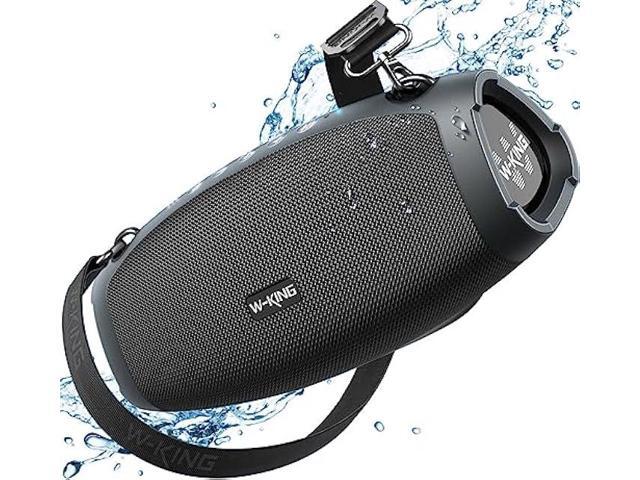 NeweggBusiness W KING Portable Loud Bluetooth Speakers with Subwoofer 70W Outdoor Speakers Wireless Waterproof Triple Passive Radiators Deep Bass Hi fi Audio DSP 42H Power Bank TF AUX EQ Opener