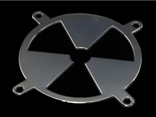 GENERIC FG800-02 80mm Laser Cut, Chromed, Fan Grille, with black mesh ...