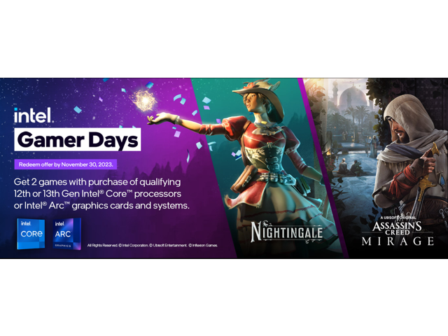Intel Gamer Days Bundle - Nightingale and Assassin’s Creed Mirage ...