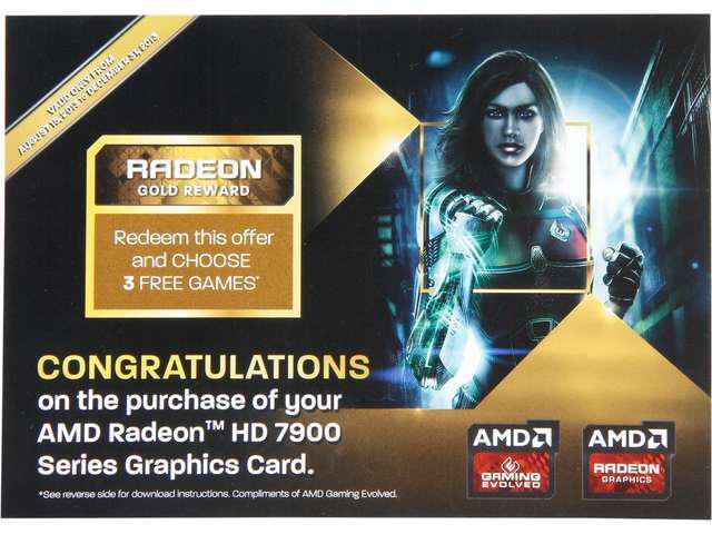 AMD GIFT- RADEON GOLD REWARD for THREE FREE - Newegg.com