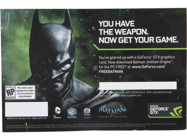 NVIDIA GIFT Batman Arkham Origins - Newegg.ca