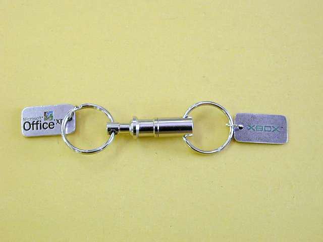 Detachable Silver-Colored Keychain with Microsoft Logo - Newegg.com