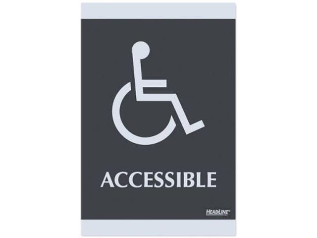 U.S. Stamp & Sign USS4764 ADA Signs- in.Accessiblein.- Adhesive- 6in ...