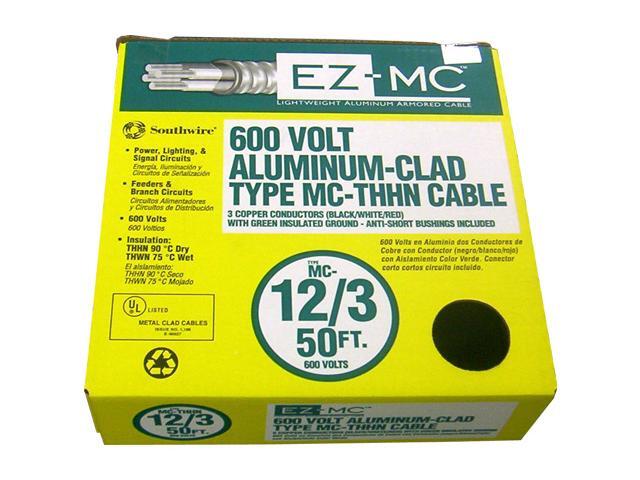 Southwire 68583422 50' 12/3 Type MC Cable Aluminum - Newegg.com