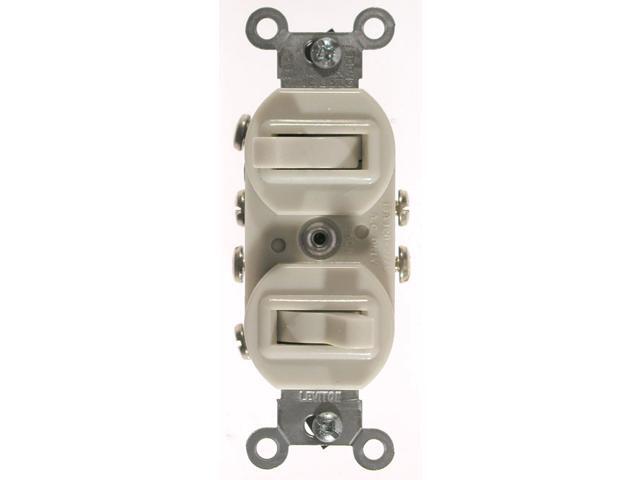 Leviton White Commercial Grade 3-Way AC Combination Switch Toggle ...