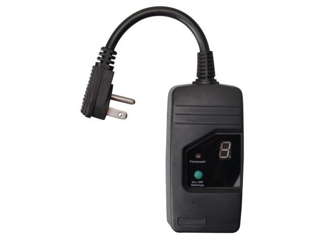 Coleman Cable 13660 Black Outdoor Digital Timer With Photoelectric Eye ...