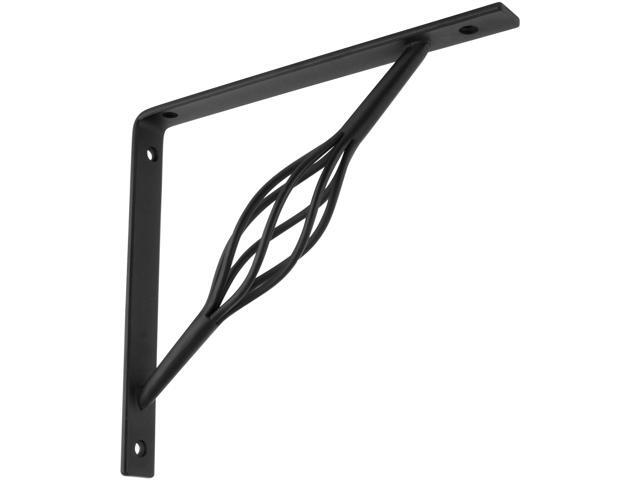 Stanley Hardware 250593 7" X 8" Black Rustic Decorative Shelf Bracket ...