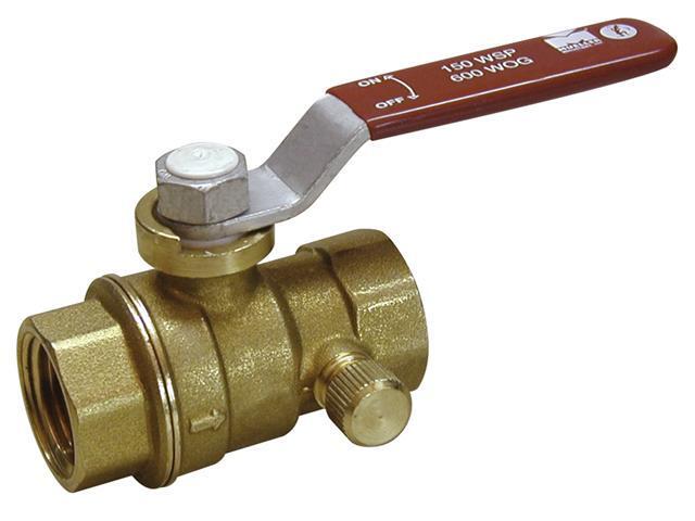 Mueller Industries 107-754NL 3/4" Brass Low Lead Stop & Waste Valve ...