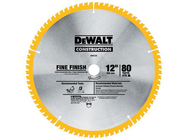 Dewalt DW3128 12" 80T Fine Finish Circular Saw Blade - Newegg.com