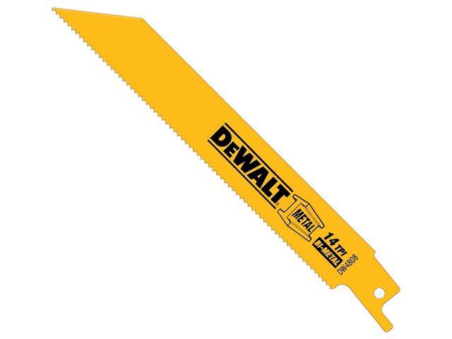 Dewalt DW4808 5 Pack 6" 14 TPI Metal Cutting Reciprocating Saw Blades ...