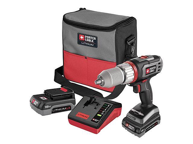 Porter Cable PCL180DRK-2 18 Volt Lithium Drill Kit - Newegg.com