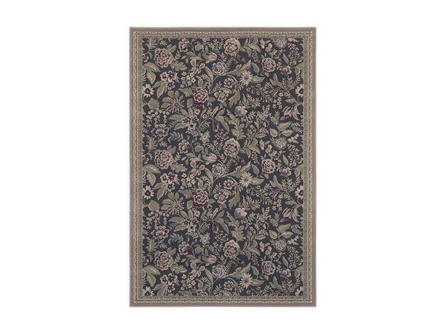 Shaw Living Woven Expressions Gold English Floral Area Rug Chocolate 5 ...