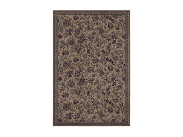 Shaw Living Woven Expressions Gold English Floral Area Rug Sand 9'2" x ...