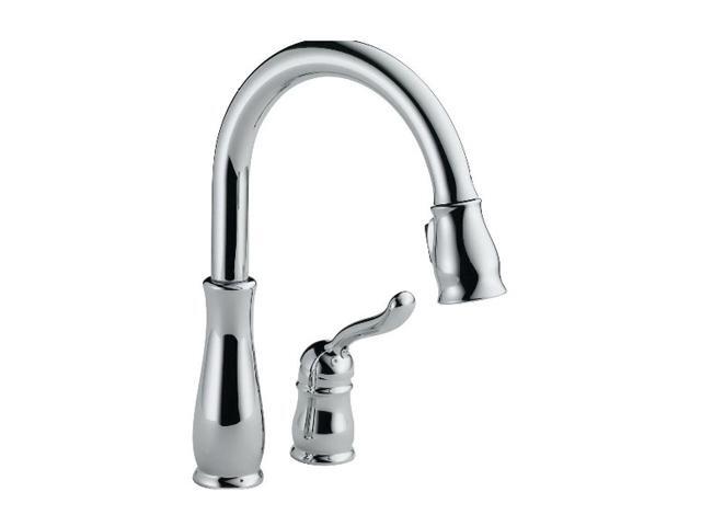 DELTA 978-DST Leland Single Handle Pull-Down Kitchen Faucet Chrome ...